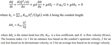 Pipe Entrance Loss And Exit Loss Coefficients In A Manhole For Modeling RASHMS COM