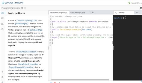 Solved Create A Dataentryexception Class Whose Getmessage