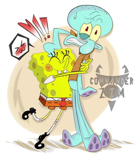 Squidbob Hug Attack By Eddeddyking On Deviantart Spongebob And