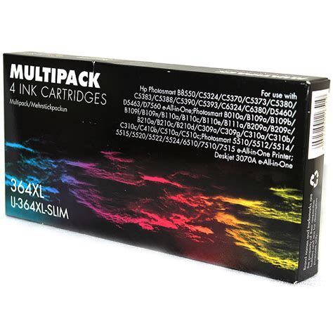 Compatible Hp Inkjet Print Cartridge Slimline Multipack Xl B C M Y Mudel