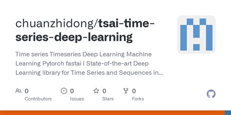 Github Chuanzhidong Tsai Time Series Deep Learning Time Series Timeseries Deep Learning