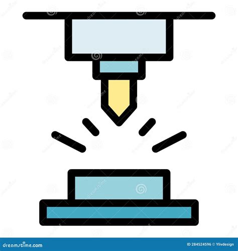 Workshop Cnc Machine Icon Vector Flat Stock Vector Illustration Of Color Steel 284524596