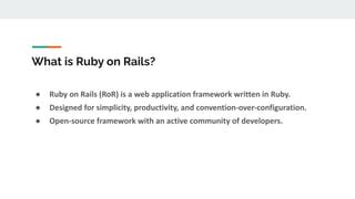 Introduction To Ruby On Rails Pdf Programming Languages Computing