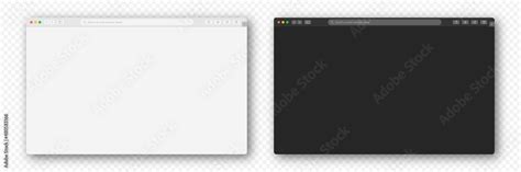 Browser Window On Transparent Background Empty Web Page Browser Window Mockup With Toolbar