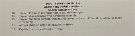 Solved Part B 4×4 16 Marks Answer Any Four Questions