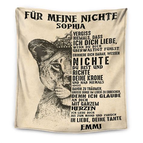 Für Meine Nichte Personalisierte Premium Decke™ Rapoly