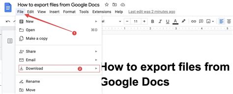 Google Docs How To Export Files