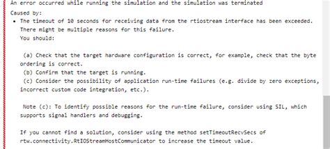 Timeout Error Processor In The Loop Pil Using Stm32f4 Matlab 2018a