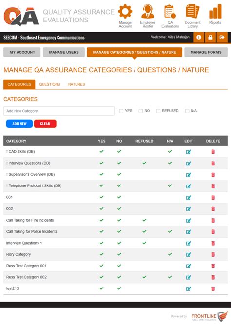 Quality Assurance Improvement Software Public Safety