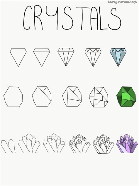 How To Draw A Crystal Crystal Drawing Tutorial Vqtzlh