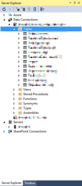 Visual Studio Extension Get Information About Node In Server Explorer Stack Overflow