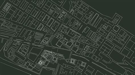 Rotation Of Architectural Layout Sketch Blueprint Drawing Of A City