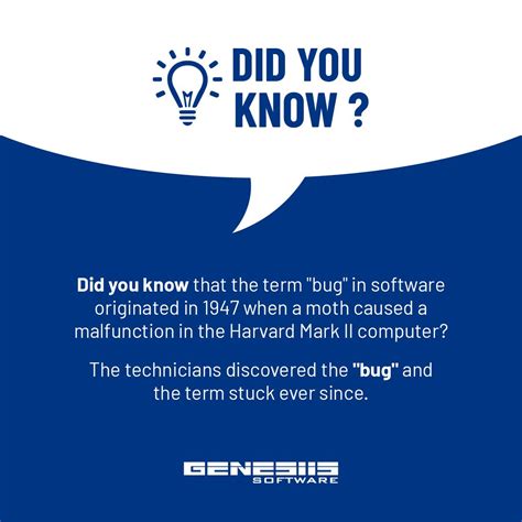 Genesiis Software Pvt Ltd On Linkedin Didyouknow Bug Facts Genesiis