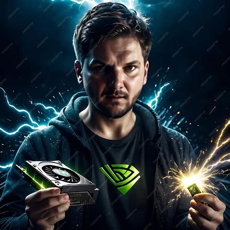Premium Ai Image Agrounded Photograph Of A Young Man With A Gpu And