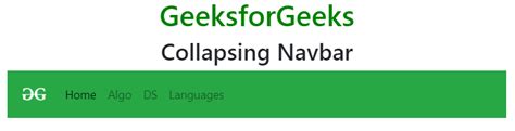 Bootstrap 4 Navigation Bar GeeksforGeeks