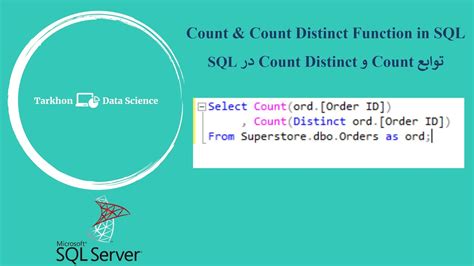 Count And Count Distinct Function In Sql توابع Count و Count Distinct