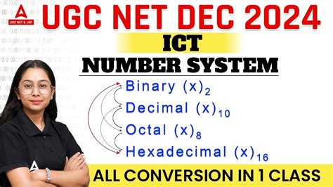 Ugc Net Ict Paper 1 Number System All Conversion In 1 Class By