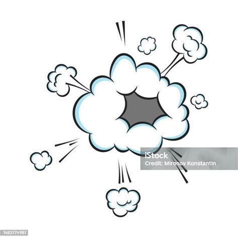 방귀 연기 냄새 구름 팝 아트 만화책 플랫 스타일 디자인 벡터 일러스트레이션 구름에 대한 스톡 벡터 아트 및 기타 이미지