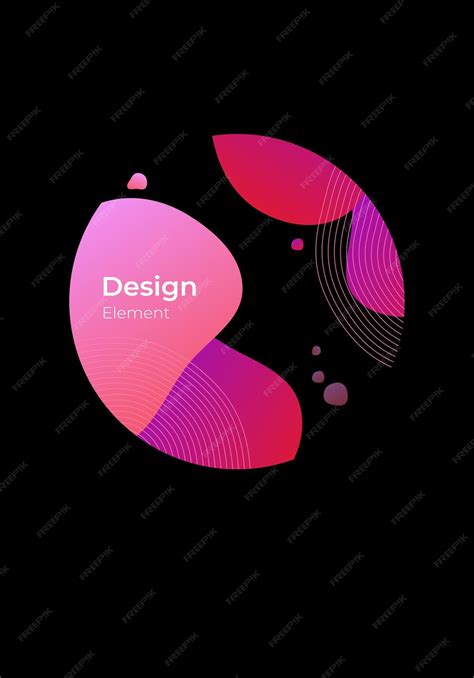 Premium Vector Set Of Abstract Modern Graphic Elements Dynamical Colored Forms And Line