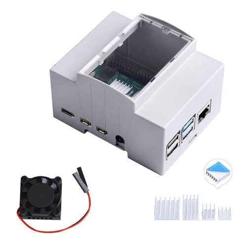 Raspberry Pi 4b Abs Case With Cooling Fan Aluminum Grandado