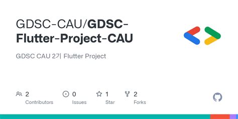 Github Gdsc Caugdsc Flutter Project Cau Gdsc Cau 2기 Flutter Project