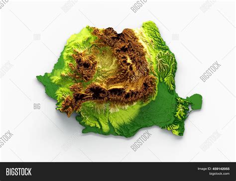 Romania Map Shaded Image And Photo Free Trial Bigstock