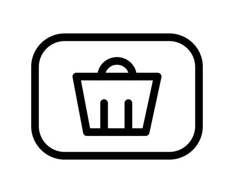 Shopping Bag Outline Simple Vector Icon Linear Style Sign For Mobile Concept And Web Design