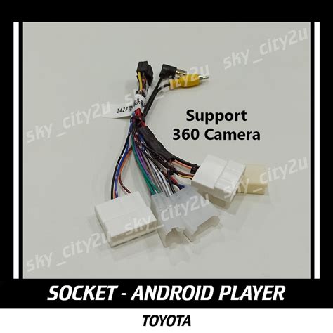 Toyota Hilux Revo 2016 Vios 2019 Socket Android Player With Reverse