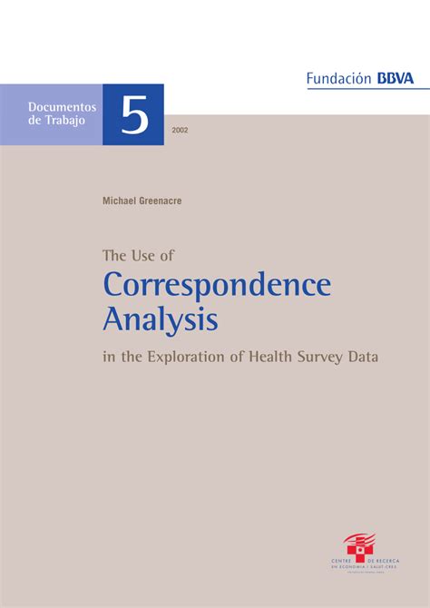 Pdf Correspondence Analysis