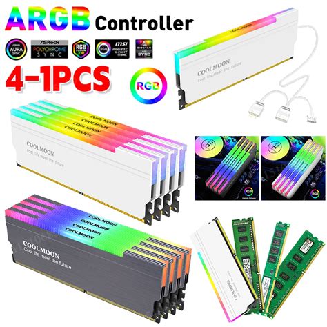 5v 3pin argb ddr4 ddr3 memory heat sink with thermal silicone pad heat
