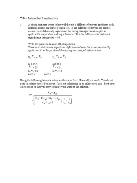 T Test Activitiesnewfallkey2020 Pdf Students T Test Statistical
