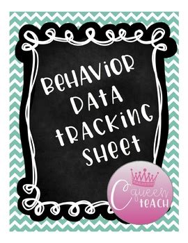 Data Tracking For Behavior By C Queen Teach TPT