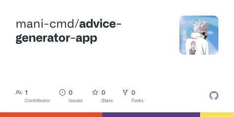 GitHub Mani Cmd Advice Generator App