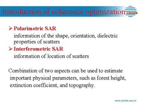 Igrass 2011 An Interferometric Coherence Optimization Method Based