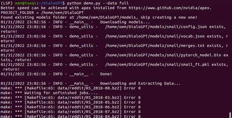 Make File Error Issue 83 Microsoft DialoGPT GitHub