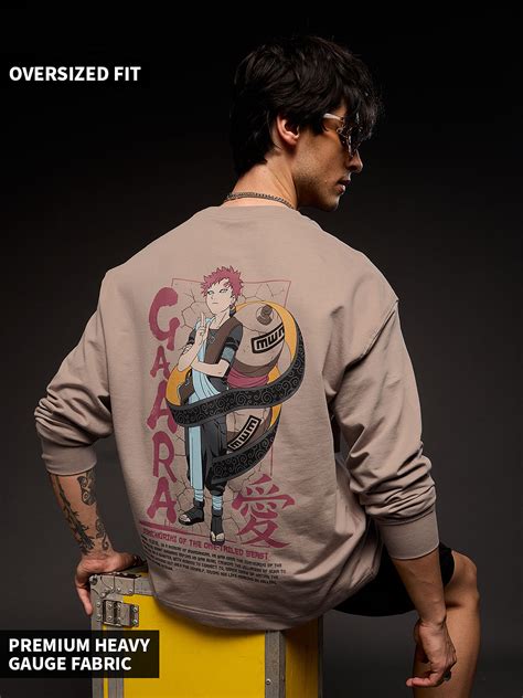 Buy Naruto Gaara Oversized Full Sleeve T Shirts Online
