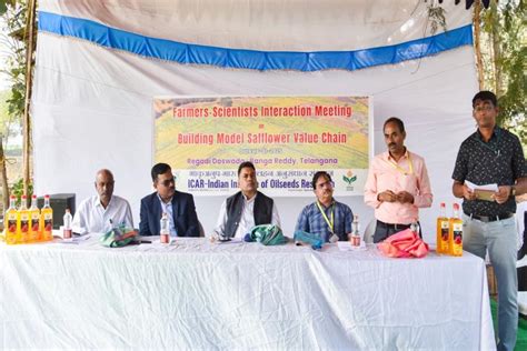Farmers Scientists Interaction Meeting On Building Model Safflower Value Chain Regadi Dosawada