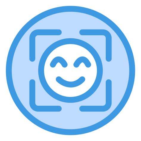 Face Detection Generic Blue Icon