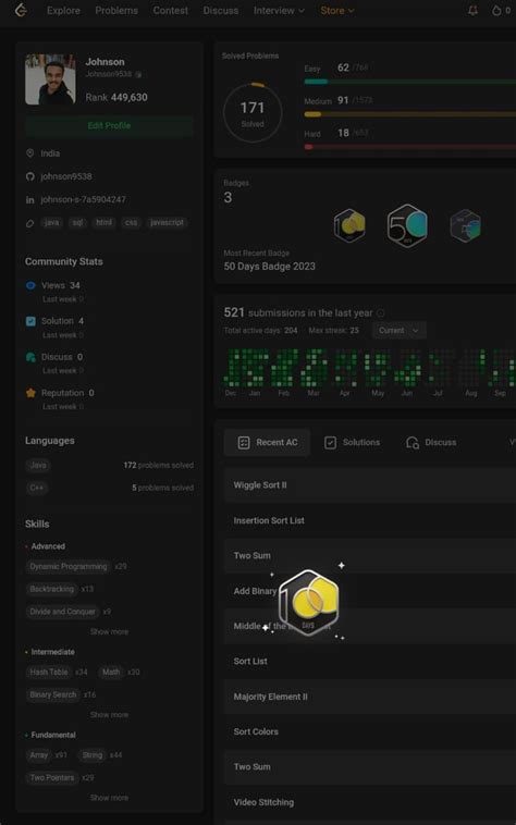 Johnson S On Linkedin Leetcode Faang Connections 100daysofcode 100daysofcodechallenge
