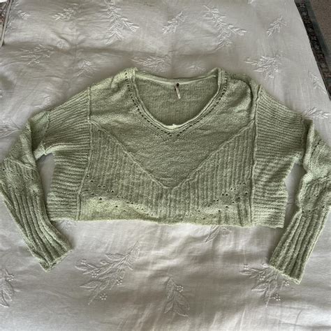 Super Pretty Green Free People Sweater Perfect For Depop