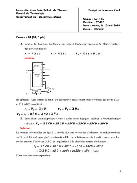 Exercice Multiplexeur Pdf