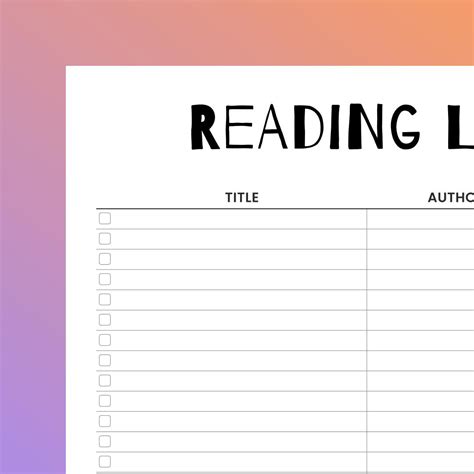 Free Reading Log Printable Track Your Books With Headways