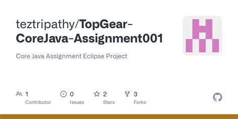 Github Teztripathytopgear Corejava Assignment001 Core Java