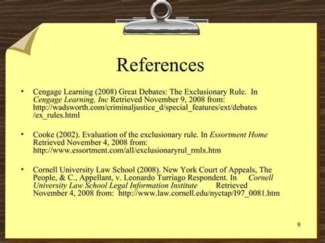 The Exclusionary Rule Ppt Law