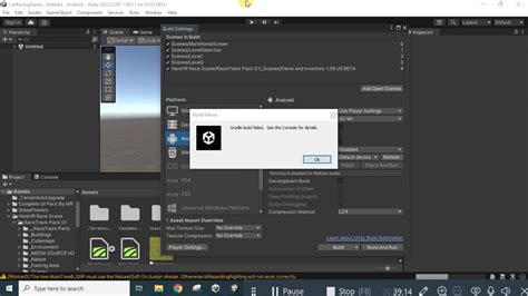 Gradle Build Failed Error Solved Convert Our Unity Project Into Apk File Carracinggame