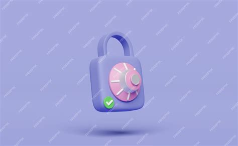 Premium Photo 3d Padlock Key Icon With Password Insecure Isolated On Purple Background