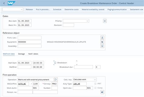 Maintenance Orders With External Procurement Pm0 Sap Community
