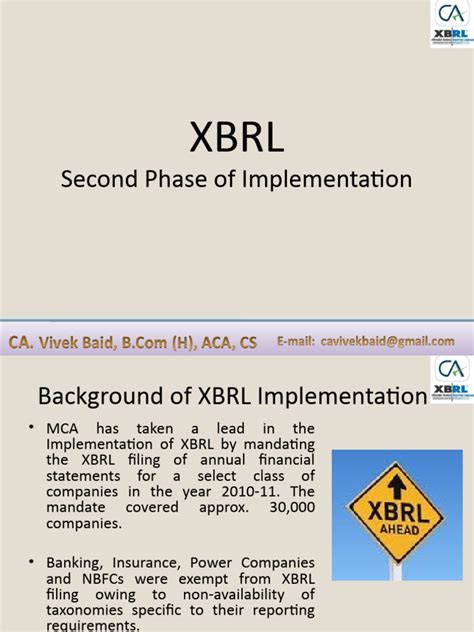 Second Phase Of Xbrl Implementation Pdf Audit Income Statement