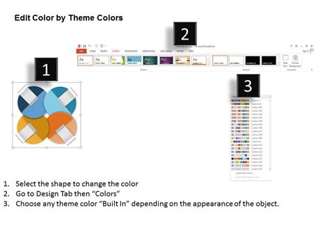 Business Ppt Diagram Infographic Of Four Text Boxes In A Circle Powerpoint Template