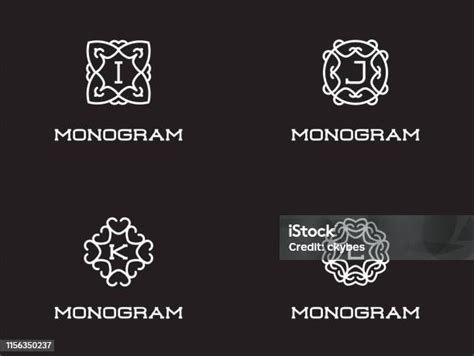 편지와 컴팩트 모노그램 디자인 템플릿의 집합입니다 벡터 일러스트 프리미엄 우아한 품질 알파벳 K에 대한 스톡 벡터 아트 및 기타 이미지 알파벳 K 모노그램 문장